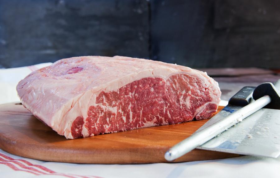 Beef - Whole Striploin Prime Grade 12lb Dry-Aged 70+ Days Grass-Fed On ...