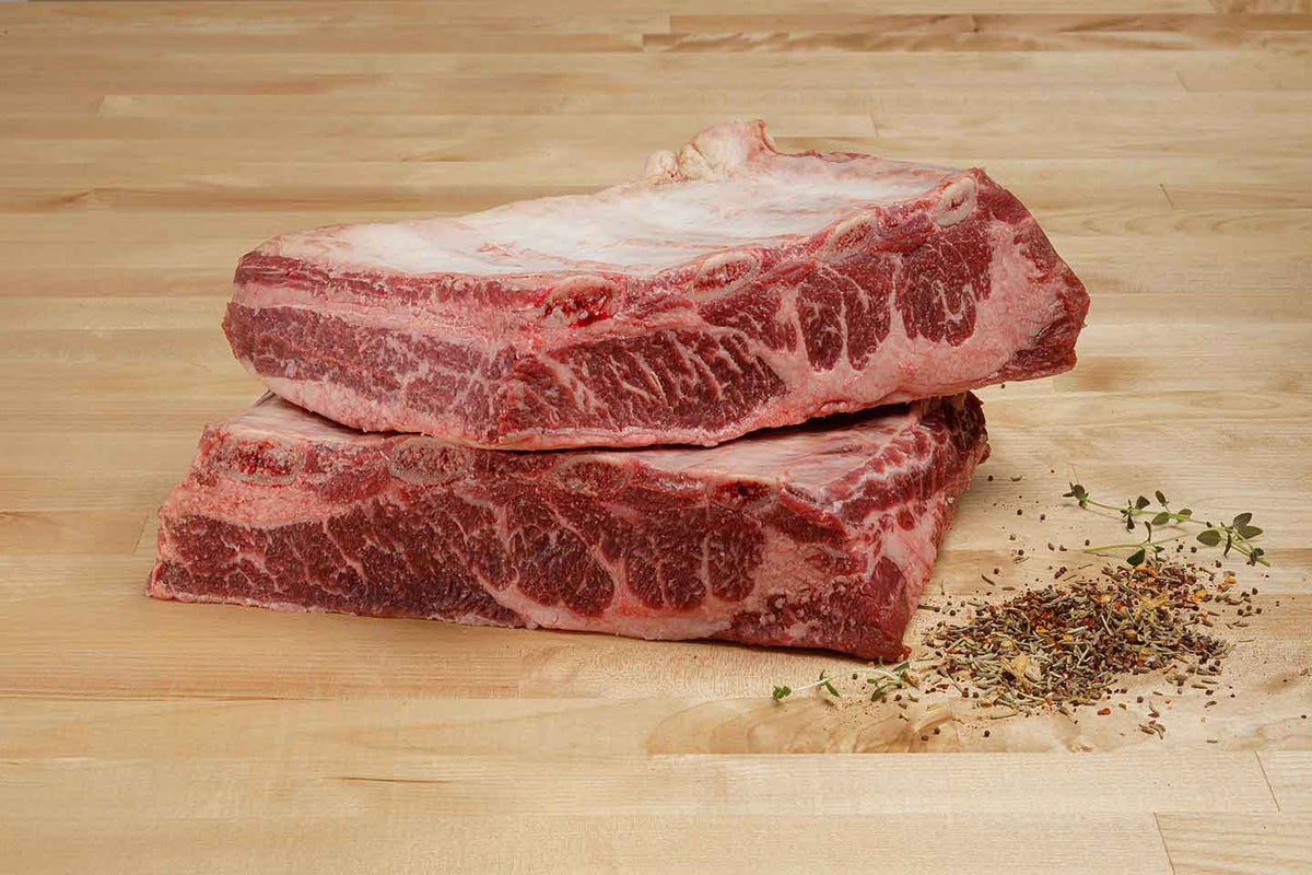Beef - Short Rib Plates "DINO RIBS" Bone-In Uncut AAA Ontario Grass-Fe ...